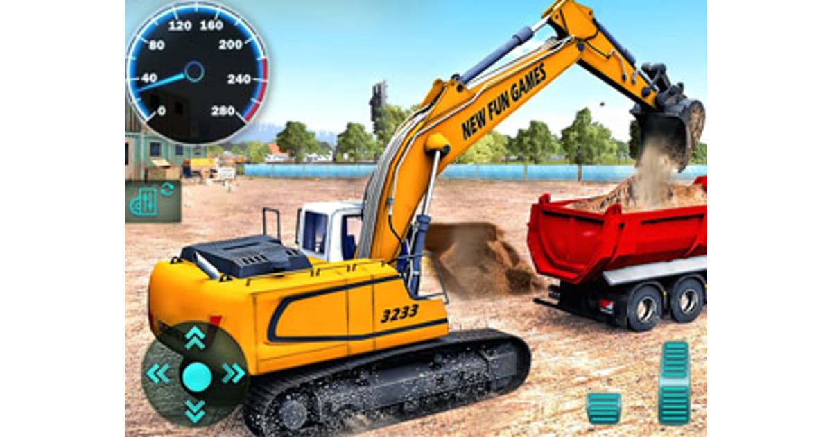 Excavator Crane Driving Sim - Free Driving Game