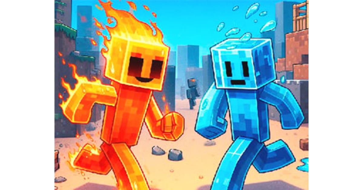 Fire and Water Stickman 2-Player Action Adventure