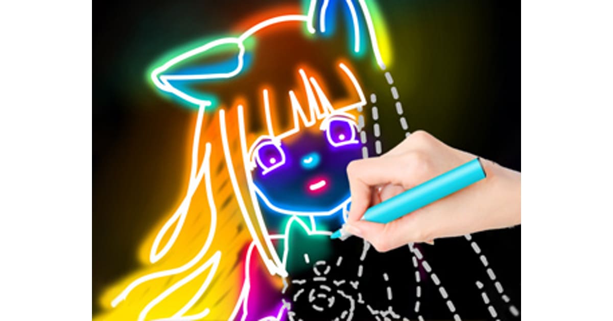 Learn to Draw Glow Cartoon - Coloring Online Game