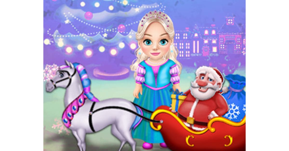 Little Girl Clean Christmas Carriage - Play Online For Free