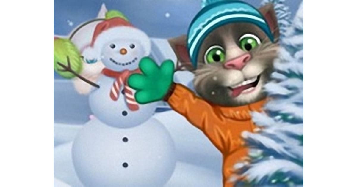 Talking Tom Playing Snowballs - Play Online For Free